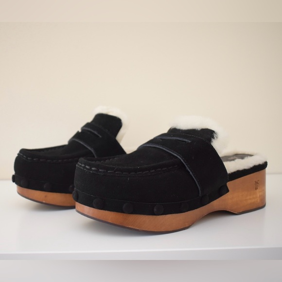 Frye | Shoes | Frye Melody Genuine Shearling Platform Clog | Poshmark